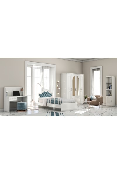 Zenio Olimpos Genç Odası Takımı Set 4 - (Gardırop Karyola Çalışma Masası Kitaplık) Zenio Olimpos Genç Odası Takımı Set 4 - (Gardırop Karyola Çalışma Masası Kitaplık)