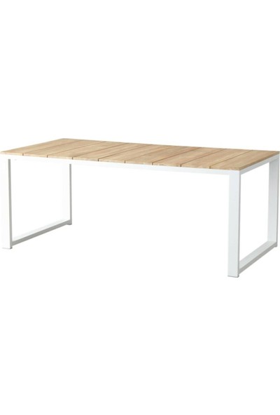Zenio Bahçe Balkon Teras Metal Ağaç Masa Ceviz 80X150 cm - Beyaz Gövde Zenio Bahçe Balkon Teras Metal Ağaç Masa Ceviz 80X150 cm - Beyaz Gövde