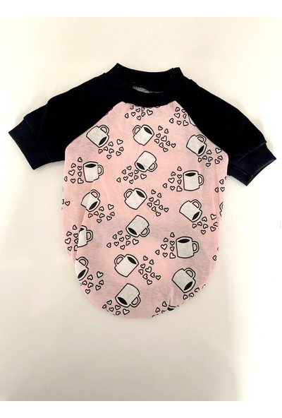 Dogi&dog Coffee Kedi ve Köpek Yazlık Tişört 1 kg 10 kg S Pembe