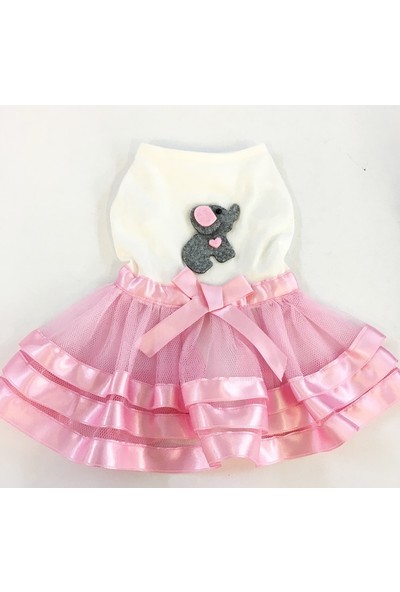 Dogi&dog Küçük Irk Fil Tütü Kedi Köpek Elbisesi Kedi Köpek Kıyafeti (1 kg-10 kg) M Pembe