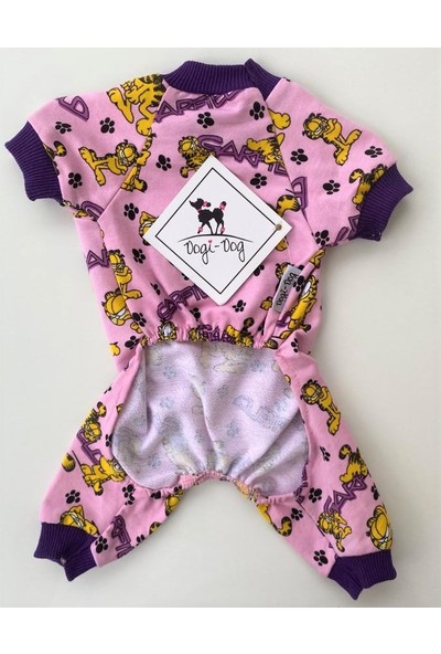 Dogi&dog Garfield Kedi & Köpek Tulumu 1 kg -10 kg L Mor