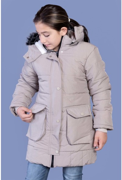 Toontoy Kids Toontoy Kız Çocuk Kapüşonlu Içi Kürklü Kaban