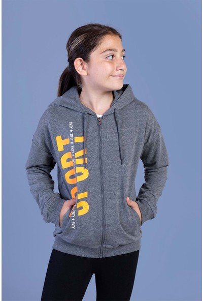 Toontoy Kids Toontoy Kız Çocuk Kapüşonlu Iki Yanı Cep Detaylı Baskılı Hırka Toontoy Kids Toontoy Kız Çocuk Kapüşonlu Iki Yanı Cep Detaylı Baskılı Hırka