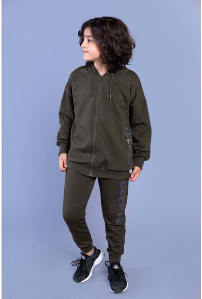 Toontoy Kids Toontoy Erkek Çocuk Kapüşonlu Baskılı Eşofman Takımı
