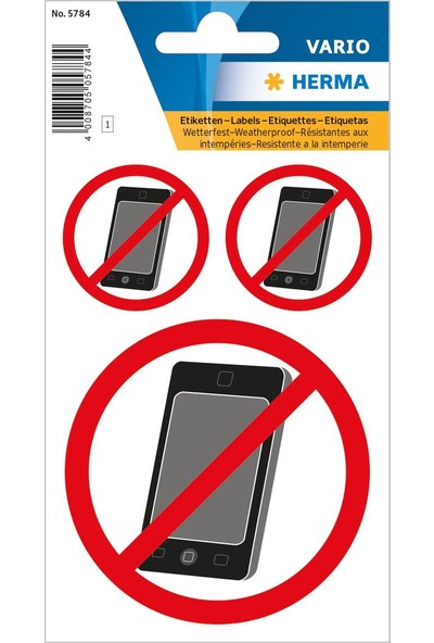 Herma Home Ikaz Etiketi Cep Telefonu Yasak