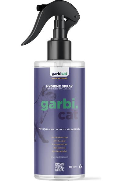 Garbicat Koku Giderici Hijyen Spreyi -Kedi İdrarı, Kum Ve Tekstil Yüzeyler İçin Koku Giderici Spreyi- 400 Ml Garbicat Koku Giderici Hijyen Spreyi -Kedi İdrarı, Kum Ve Tekstil Yüzeyler İçin Koku Giderici Spreyi- 400 Ml