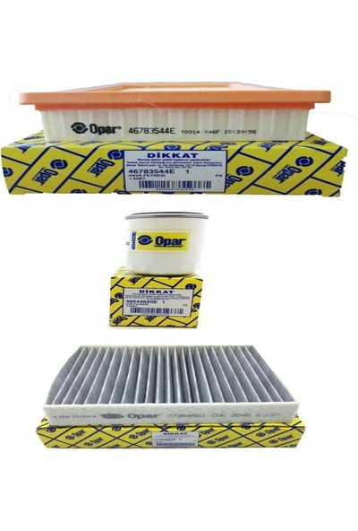Opar Fiat Egea 1.4 Benzinli Fire Filtre Bakım Seti 2015-2020-[FİAT Egea Filtre Seti]