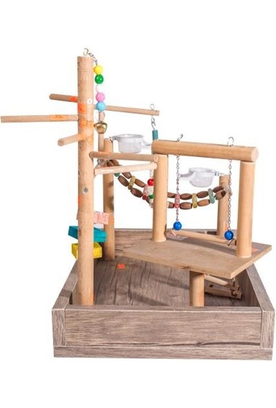 Merkez Av Muhabbet Kuşu Tüneği Oyun Alanı Papağan Oyun Alanı Tünek M-3