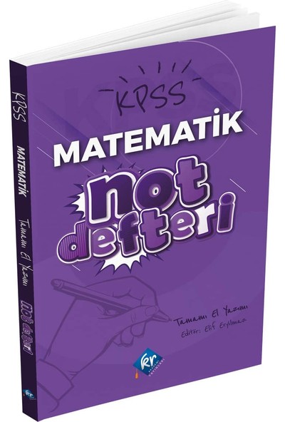 2022 KPSS Matematik Konu Anlatımlı El Yazısı Not Defteri Kr Akademi Yayınları