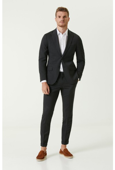 Network Drop 6 Slim Fit Siyah Ekoseli Takım Elbise Network Drop 6 Slim Fit Siyah Ekoseli Takım Elbise