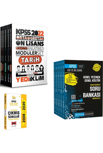 Yediiklim Yayınları Yediiklim 2022 Kpss Lise Ön Lisans Konu Modüler Set ve Pegem Soru Bankası + Çıkmış Sorular Yediiklim Yayınları Yediiklim 2022 Kpss Lise Ön Lisans Konu Modüler Set ve Pegem Soru Bankası + Çıkmış Sorular