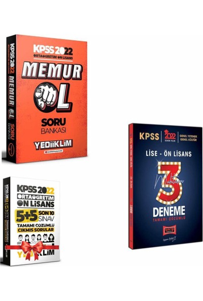 Yediiklim Yayınları Yediiklim 2022 Kpss Lise Önlisans Memur Ol Soru ve Yargı Çözümlü Muhteşem 3 Deneme + Çıkmış Soru Yediiklim Yayınları Yediiklim 2022 Kpss Lise Önlisans Memur Ol Soru ve Yargı Çözümlü Muhteşem 3 Deneme + Çıkmış Soru