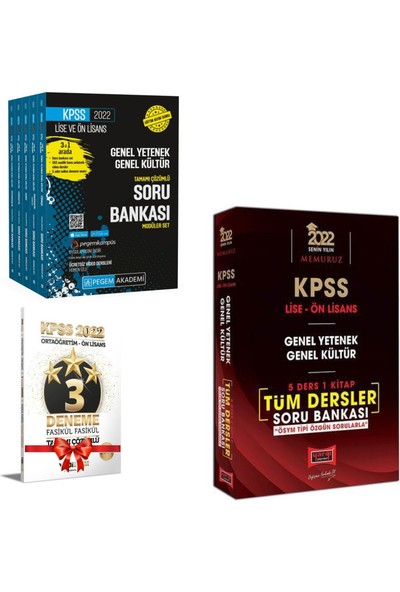 Pegem Akademi Yayıncılık Kpss 2022 Lise Önlisans Pegem Soru ve Yargı Tüm Dersler Soru Bankası 3 Deneme Hediye Pegem Akademi Yayıncılık Kpss 2022 Lise Önlisans Pegem Soru ve Yargı Tüm Dersler Soru Bankası 3 Deneme Hediye
