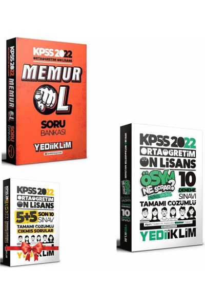 Yediiklim Yayınları Yediiklim 2022 Kpss Lise Önlisans Memur Ol Soru ve Yediiklim 10 Fasikül Deneme + Çıkmış Soru Yediiklim Yayınları Yediiklim 2022 Kpss Lise Önlisans Memur Ol Soru ve Yediiklim 10 Fasikül Deneme + Çıkmış Soru