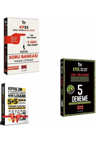 Yargı Yayınevi Yargı 2022 Kpss Lise Önlisans Perver Soru ve Yargı Son Çıkış Çözümlü 5 Deneme + Çıkmış Soru