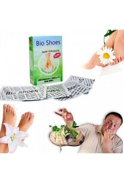 Bio Shoes Ayak Kokusu Önleyici Toz Ayakkabı Ter Koku Giderici 1 Kutu 4 Paket Bulunmaktadır. Bio Shoes Ayak Kokusu Önleyici Toz Ayakkabı Ter Koku Giderici 1 Kutu 4 Paket Bulunmaktadır.