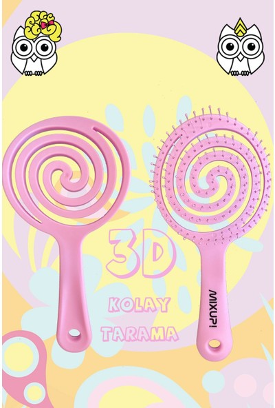 Mıxup 3d Soft Touch Saç Fırçası Lila