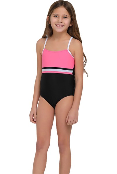 Chelly Kız Çocuk Ince Askılı Spor Yüzücü Mayo
