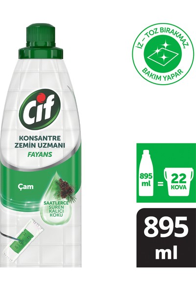 Cif Konsantre Zemin Uzmanı Fayans Çam 895 ml