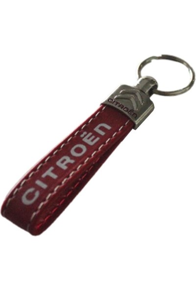 Yekoto Citroen Deri Kırmızı Anahtarlık