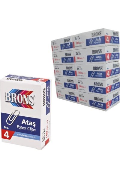 Brons Ataş No : 4 1 Kutu 10 Paket Brons Ataş No : 4 1 Kutu 10 Paket
