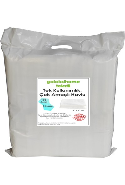 Galaksihome Tek Kullanımlık 40X80 Saç Havlusu Paketler 100 Lü Paket Kuaför Güzellik Merkezi Havlu Galaksihome Tek Kullanımlık 40X80 Saç Havlusu Paketler 100 Lü Paket Kuaför Güzellik Merkezi Havlu