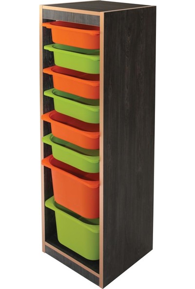 Vip Home Ahşap Raf Trofast Saklama Düzenleme Ünitesi Plastik Çekmeceli