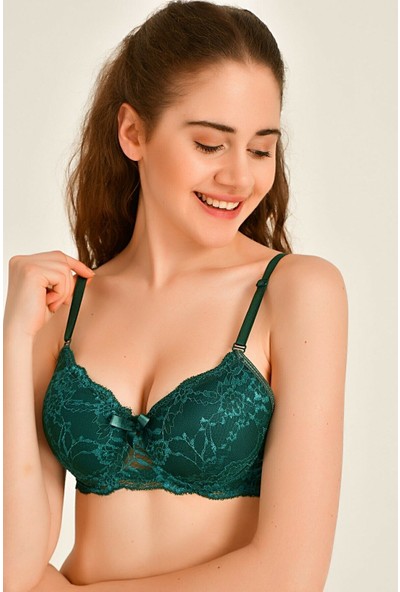 Belifanti Collection Dantelli Desteksiz Sütyen Yeşil