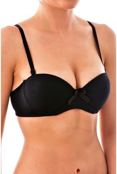 Belifanti Collection Destekli Dolgulu Silikonlu Düz Toplayıcı Sütyen Siyah Belifanti Collection Destekli Dolgulu Silikonlu Düz Toplayıcı Sütyen Siyah