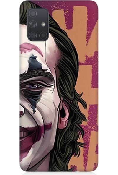Teknomeg Samsung Galaxy A71 Uyumlu Joker Yüzü Desenli Silikon Kılıf