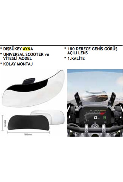 Moto Çarşım Universal Motosiklet Dikiz Aynası (360 Derece Ayarlanabilir) Moto Çarşım Universal Motosiklet Dikiz Aynası (360 Derece Ayarlanabilir)
