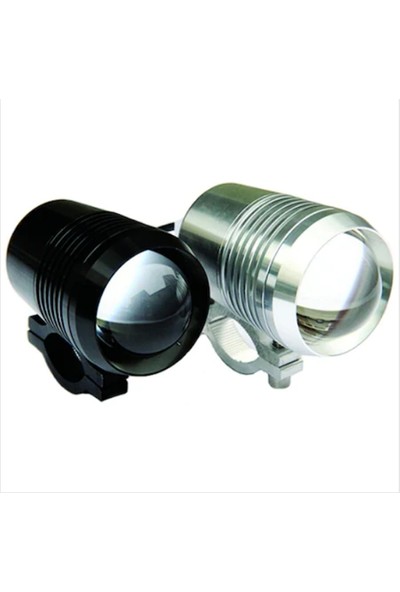 Moto Çarşım Çakarlı LED Sis Farı 1 Çift+Açma Kapama Tuş Hediye (Büyük Boy Siyah Renk)