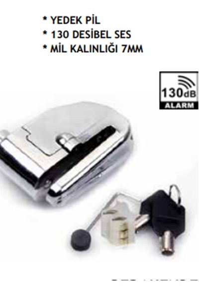 Moto Çarşım Mts Çelik Alarmlı Disk Kilidi Metal LK303 Moto Çarşım Mts Çelik Alarmlı Disk Kilidi Metal LK303