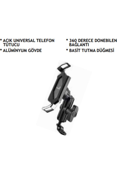 Moto Çarşım Mts Telefon Tutucu Ayna Bağlantılı Yüksek Kalite
