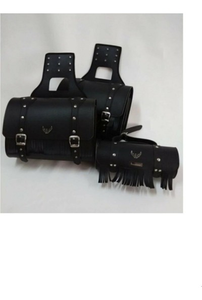Moto Çarşım Yan Çanta Heybe 32 Lt 3lü Set (Siyah) Moto Çarşım Yan Çanta Heybe 32 Lt 3lü Set (Siyah)