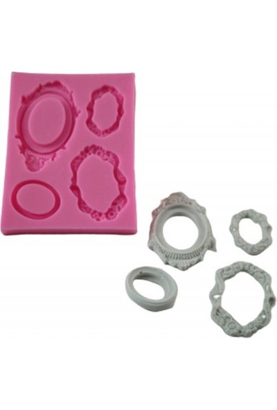 Kimyacınız Dörtlü Oval Çerçeve Silikon Kalıbı Çe 66