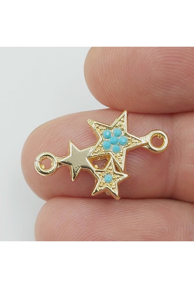 Mykonsept Kutup Yıldızı Figür Taşlı Bileklik Ucu 4 Adet Gold Kaplama