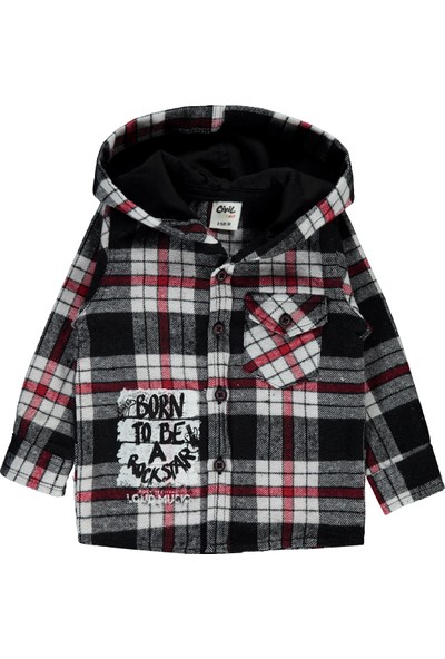 Civil Baby Erkek Bebek Kapüşonlu Gömlek 6-18 Ay Kırmızı Civil Baby Erkek Bebek Kapüşonlu Gömlek 6-18 Ay Kırmızı