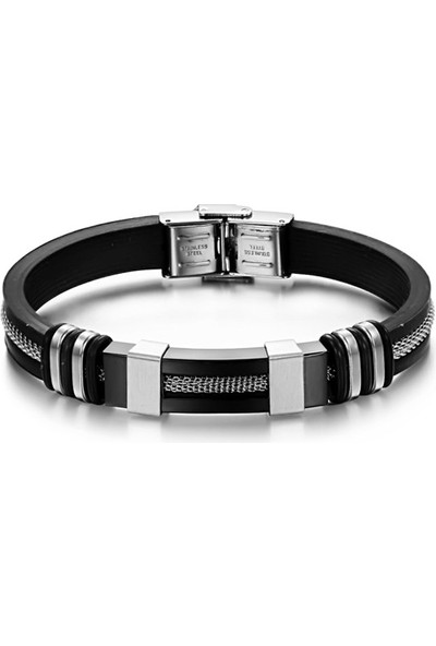 Chavin Siyah Ipc Kap. Kaçuk , Çelik Erkek Bileklik cy87