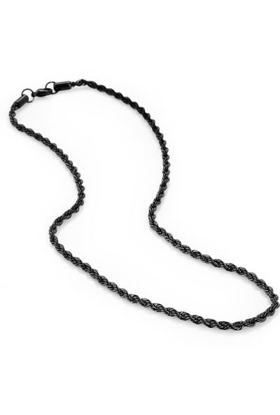 Chavin 75 Cm. Uzun Siyah 3 Mm. Erkek Çelik Zincir Dr86