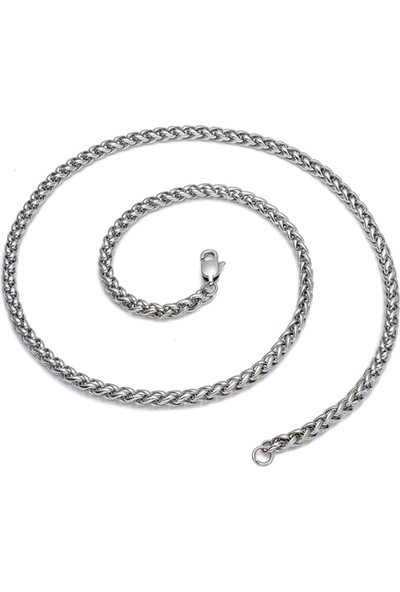 Chavin 3 mm 80 cm Burgu Çelik Erkek Zincir Kolye dp56