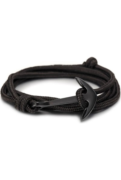 Chavin Siyah İpli Çapa Erkek-Bayan Çelik Bileklik Dr19 Chavin Siyah İpli Çapa Erkek-Bayan Çelik Bileklik Dr19