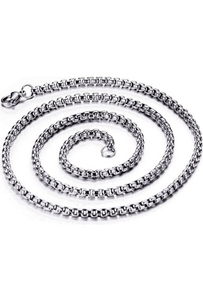 Chavin Gri 75 Cm. 4 Mm. Erkek Çelik Zincir Dh02