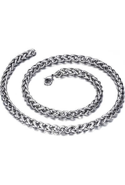 Chavin Burgu 5 Mm. Çelik Erkek Zincir Kolye Dt95