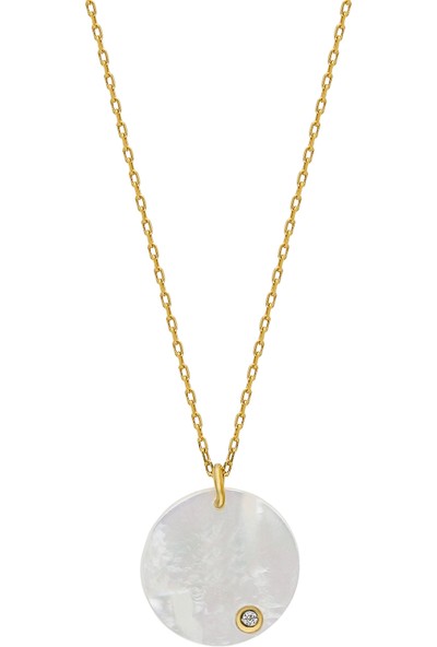 Chavin Sedef Üzeri Pırlanta Taşlı Bayan Altın Kolye Dy46 Chavin Sedef Üzeri Pırlanta Taşlı Bayan Altın Kolye Dy46