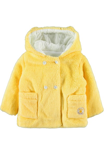 Civil Baby Kız Bebek Kapüşonlu Peluş Mont 6-18 Ay Sarı Civil Baby Kız Bebek Kapüşonlu Peluş Mont 6-18 Ay Sarı