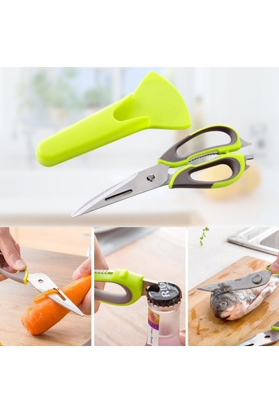 Acenter Süper Işlevli Kesici Paslanmaz Çelik Mıknatıslı Mutfak Makası Acenter Süper Işlevli Kesici Paslanmaz Çelik Mıknatıslı Mutfak Makası