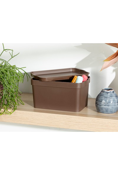 English Home Basic Saklama Kutusu 21X11X11 cm Kahve