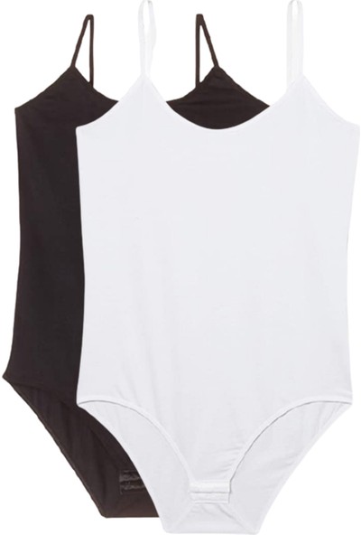 Royaleks 2 Adet Battal Beden Ip Askılı Kadın Çıtçıtlı Body Siyah Beyaz Royaleks 2 Adet Battal Beden Ip Askılı Kadın Çıtçıtlı Body Siyah Beyaz