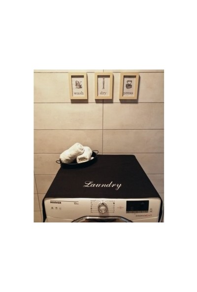Laundry Çamaşır Makina Örtüsü Siyah